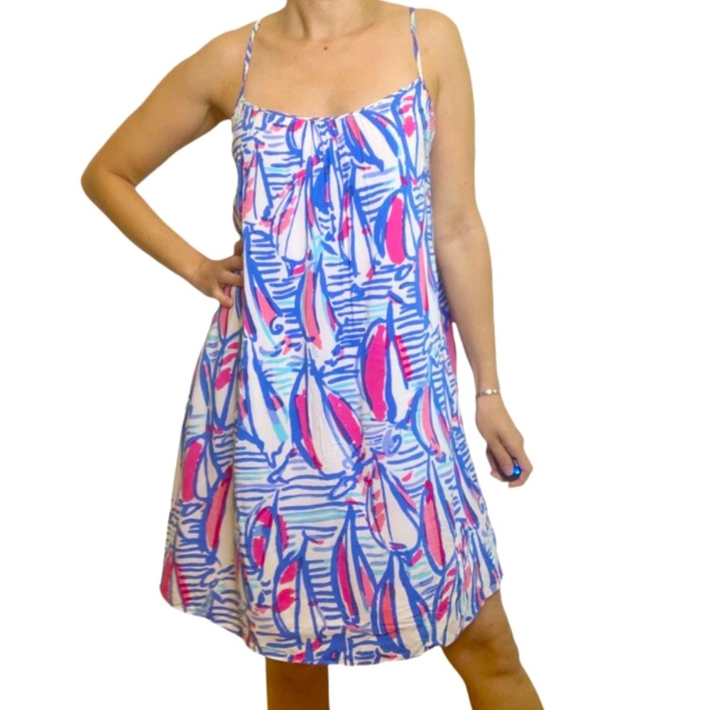 Lilly Pulitzer Daphne Dress In Sailboat Pattern - Siz… - Gem